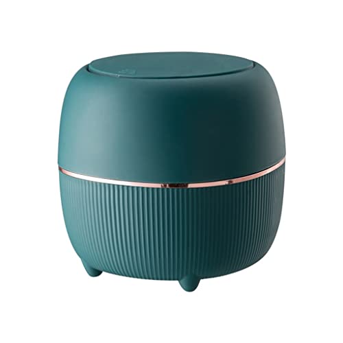 MFCHY Desktop Trash Can Dustbin Bin Household Mini Bedside Waste Bin Tea Table Small Garbage Bucket ( Color : Gray , Size : 1pcs )