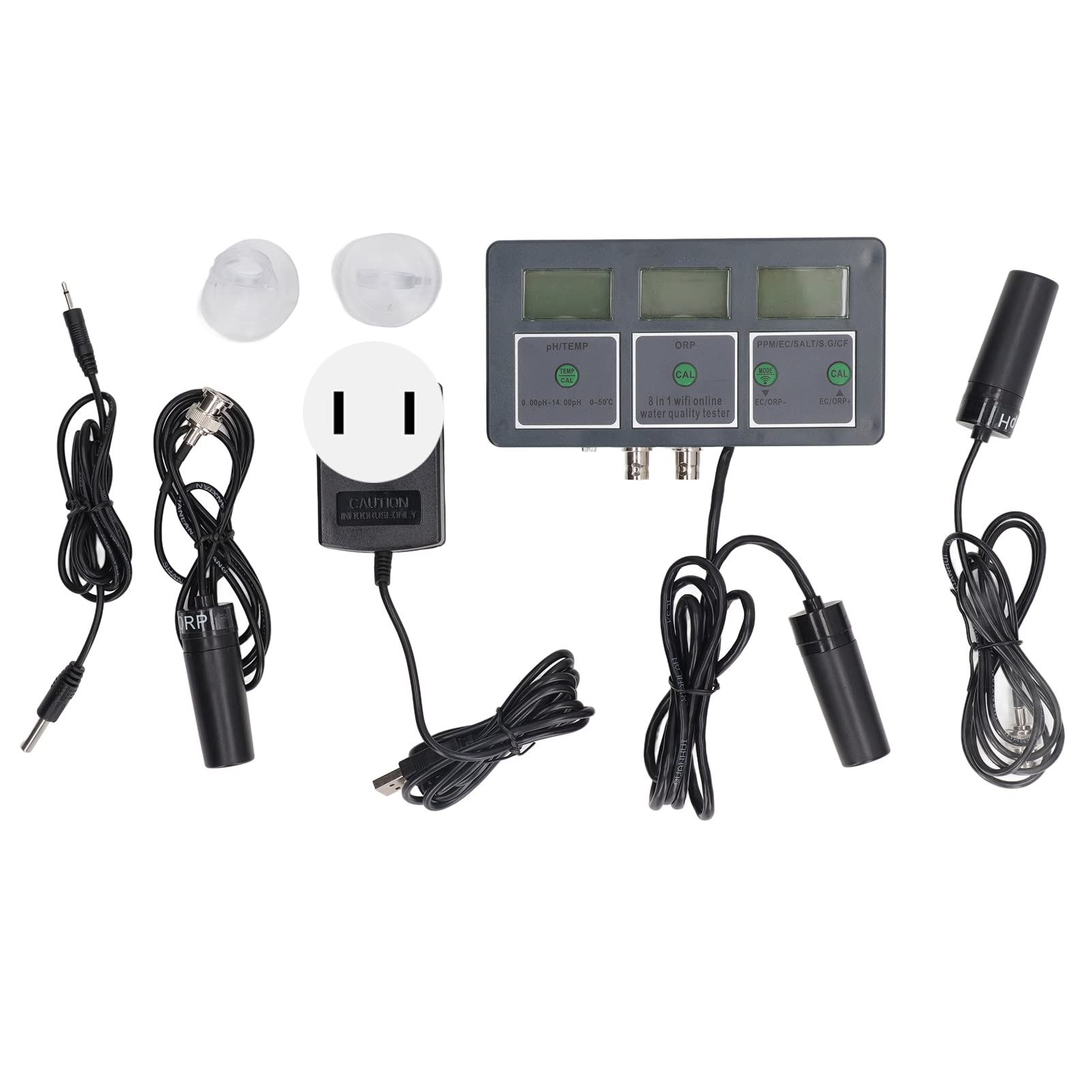 Multi Parameter Water Quality Tester, Real Time Data Reception Water Quality Meter Wireless Remote Monitoring Automatic Data Storage WiFi Online for Fish(#2)