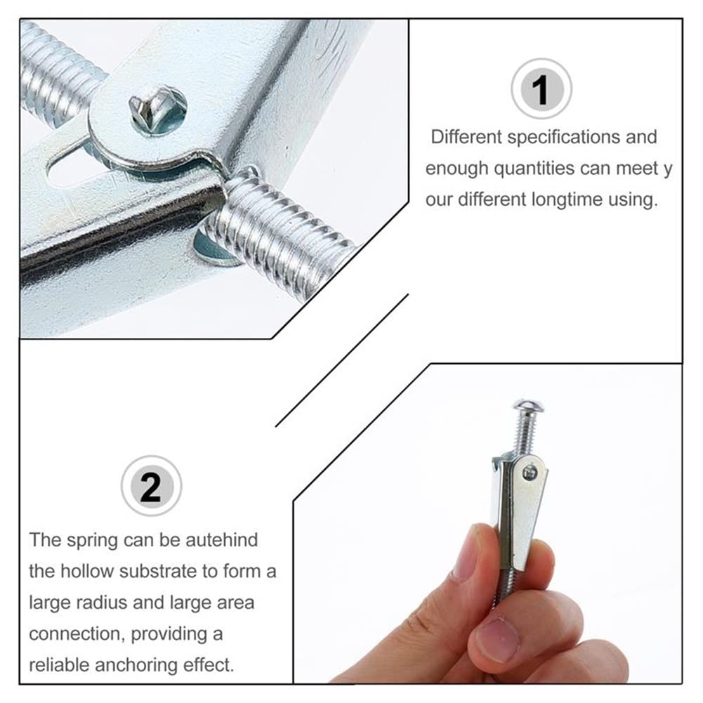 MOBEBI Expansion Bolts,20pcs M5 Toggle Bolt Wing Nut Hanging Heavy Items Bolt Drywall Bolts Anchor Bolts