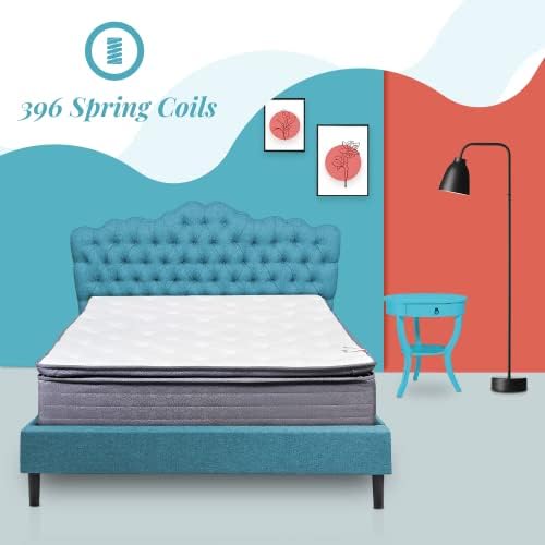 Nutan 10 Inch Foam Encased Mattress with 2-inch Pillow Top, Relaxing Mattresses for Proper Sleep, Pressure Relief, Supportive and Medium Firm Fully Assembled Bed, Full XL