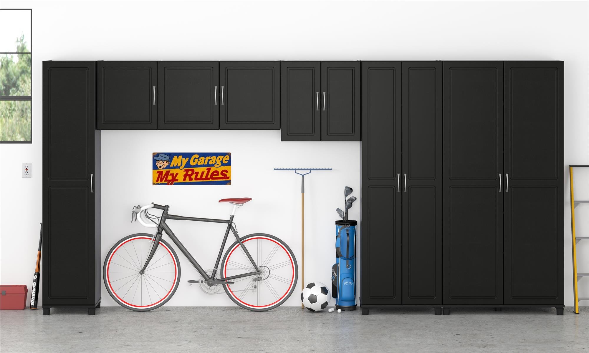 SystemBuild Kendall 24" Utility Storage Cabinet - Black