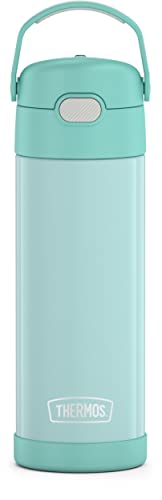 THERMOS FUNTAINER 16 Ounce Stainless Steel Vacuum Insulated Bottle with Wide Spout Lid, Mint
