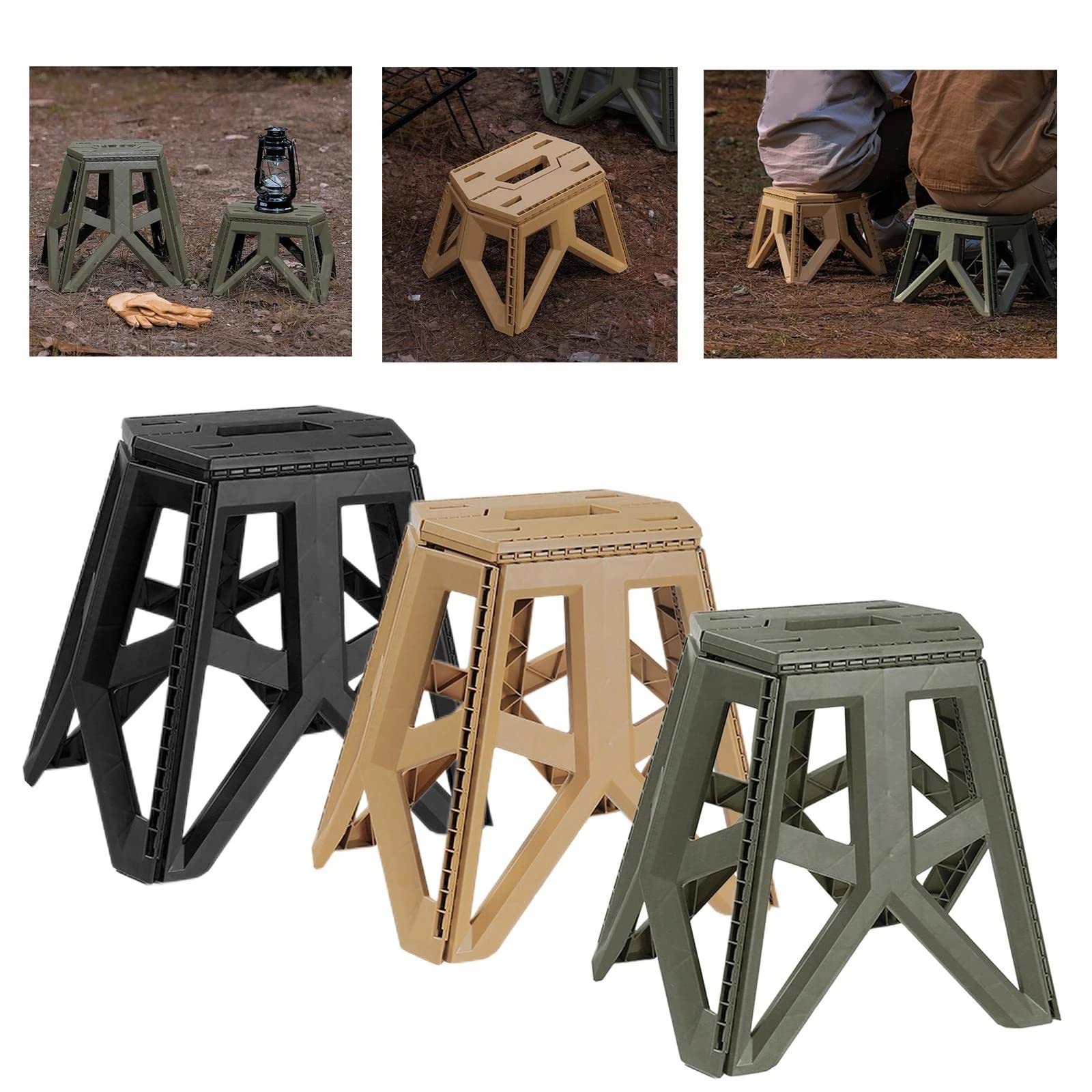 LMMDDP Collapsible Foldable Stool Camping Chair Outdoor Lightweight Hiking BBQ Seat Lazy Resting ( Color : E , Size : 1 )