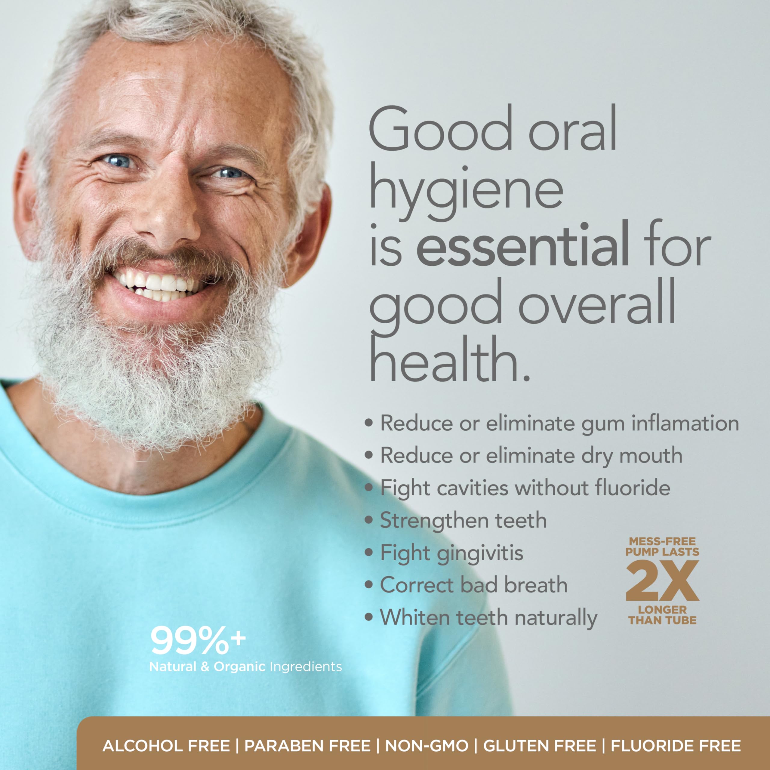 ORL Natural & Organic Toothpaste – Uniquely Formulated to Clean Your Mouth, Helps to Restore Your Mouth’s Natural Perfect pH - Fresh Mint
