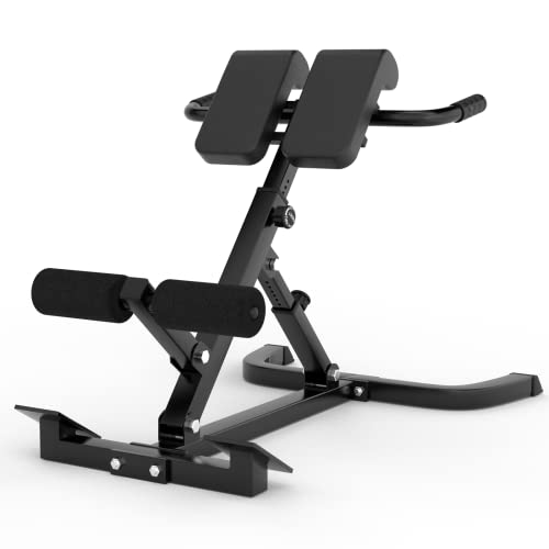 Loupusuo Roman Chair,Back Extension Bench, Adjustable Fitness Workout, Multi-Functional Ab Bench, Buttocks Machine, Leg Strength Trainer Home Men Women Full Body