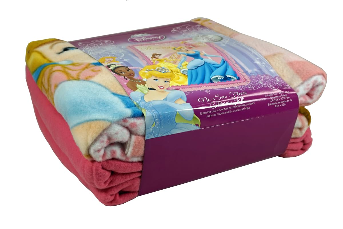 Springs Creative Products Princess Pretty as a Picture No-Sew Fleece Throw Kit