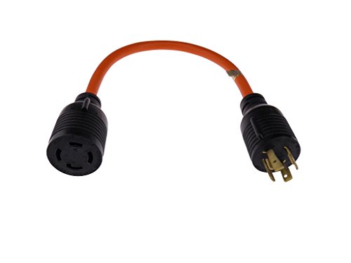 MPI Tools Nema L14-20P to L14-30R Generator Power Cord Pigtail Adapter 4 Wire 12 Gauge 125/250v 18 Inches Long