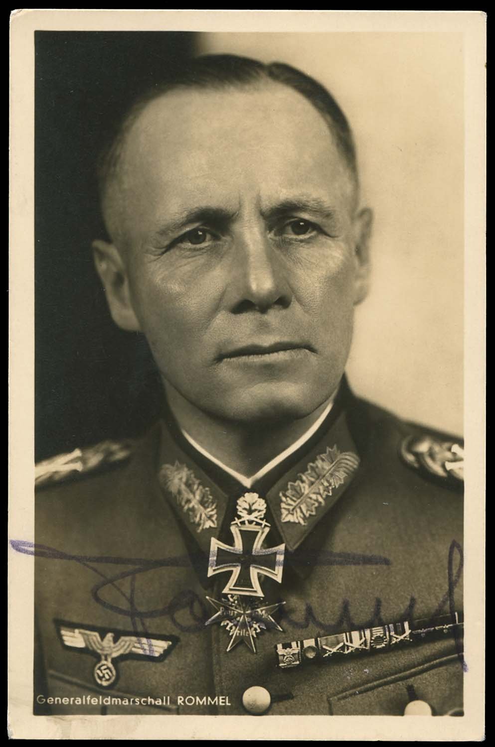Kirkland Signature General Erwin Rommel WWII Hero 8 X 10 Photo Autograph on Glossy Photo Paper