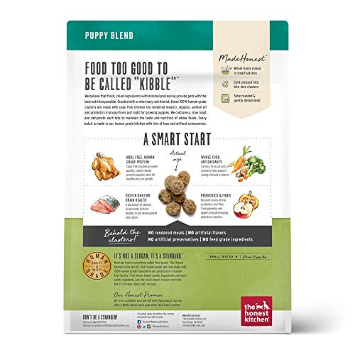The Honest Kitchen Whole Food Clusters Puppy Grain Free Chicken Dry Dog Food, 1 lb Bag