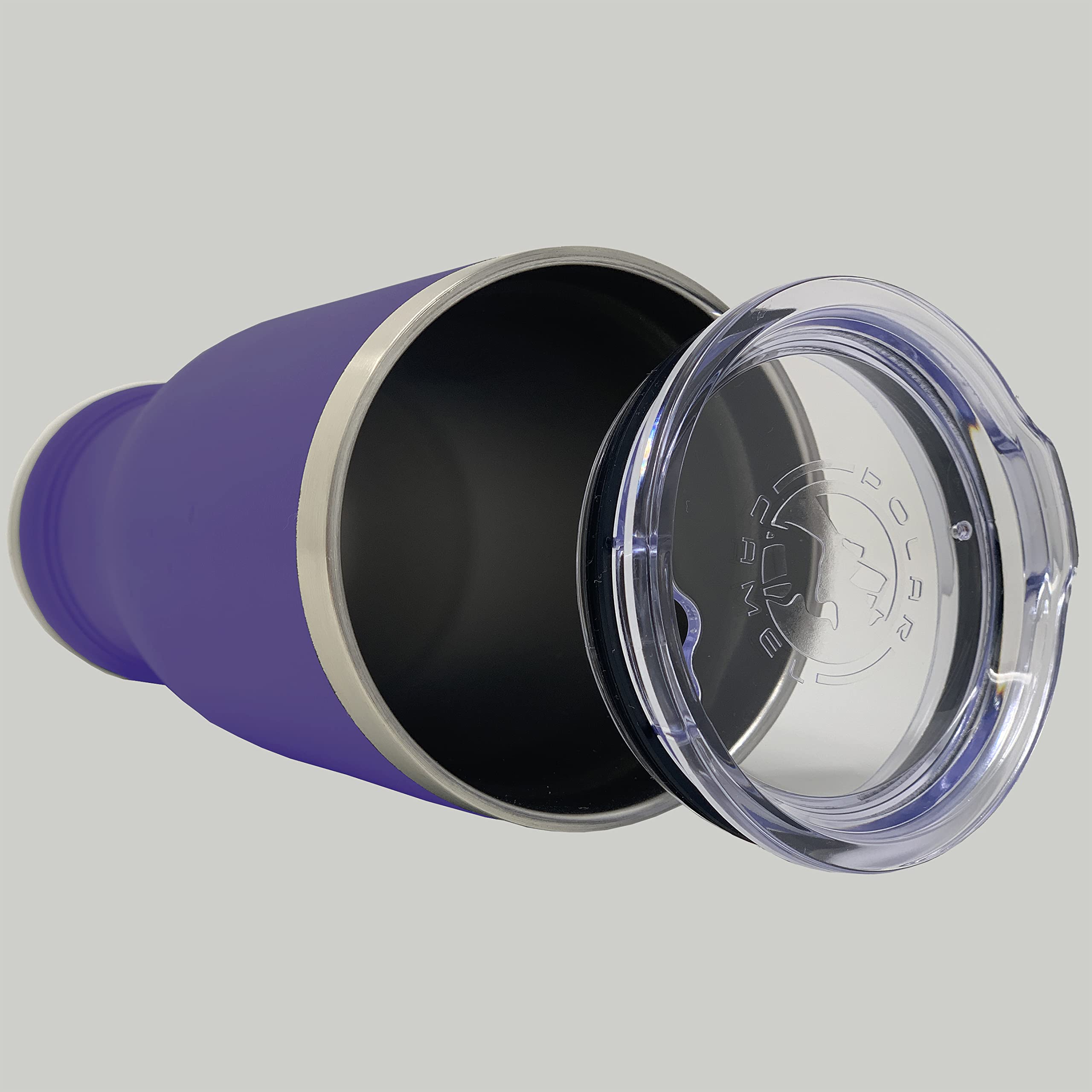 LaserGram 20oz Vacuum Insulated Pilsner Mug, French Horn, Personalized Engraving Included (Dark Purple)