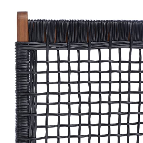 SAFAVIEH Outdoor Collection Chantelle Natural/Black Woven 5-Piece Patio Set