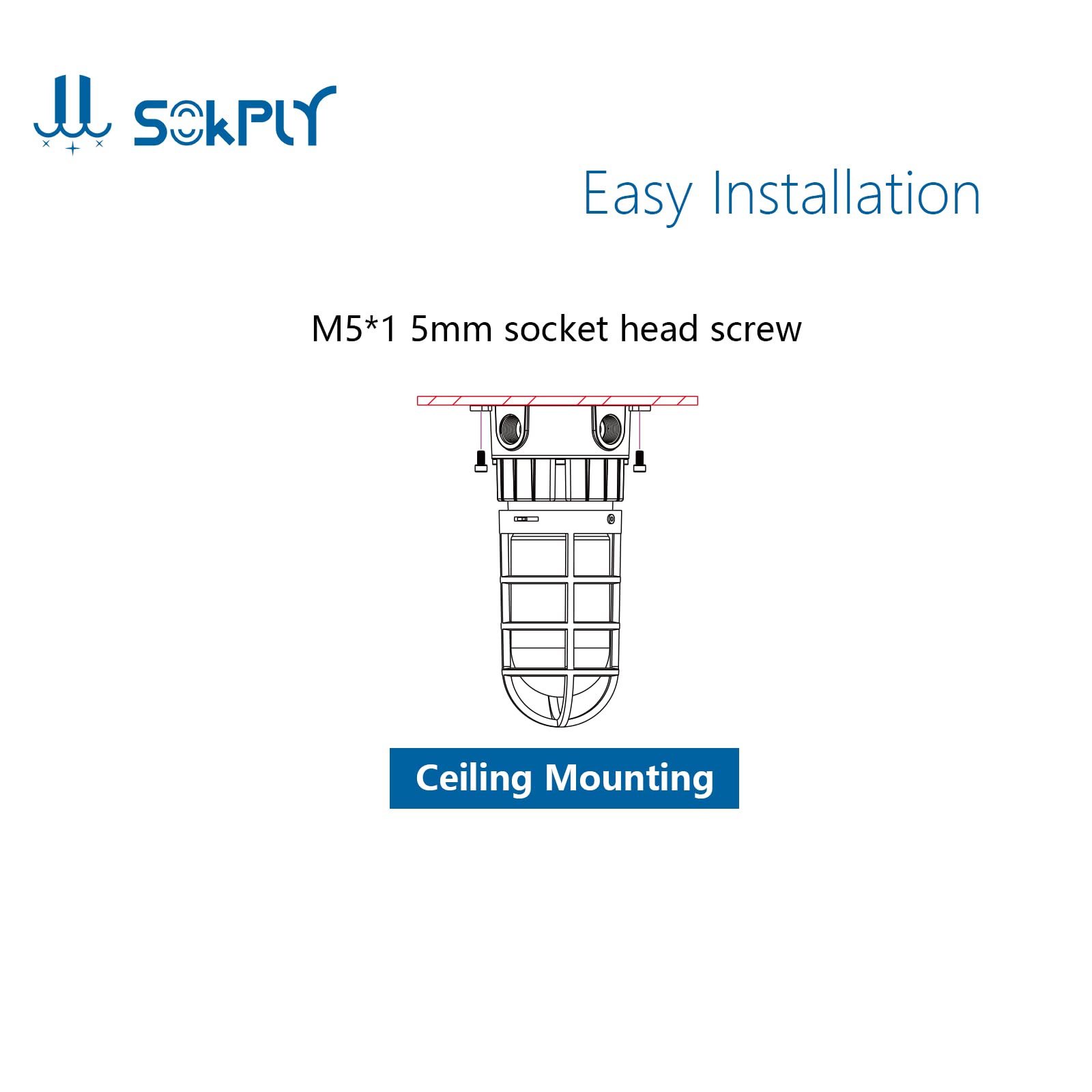 Sokply LED Explosion Vapor Proof Light UL844 Certified 20W 2800LM Dimmable (80W HPS Eqv.), Class I Division II Hazardous Locations Industry Luminaires AC100-277V IP66 Waterproof, O Series