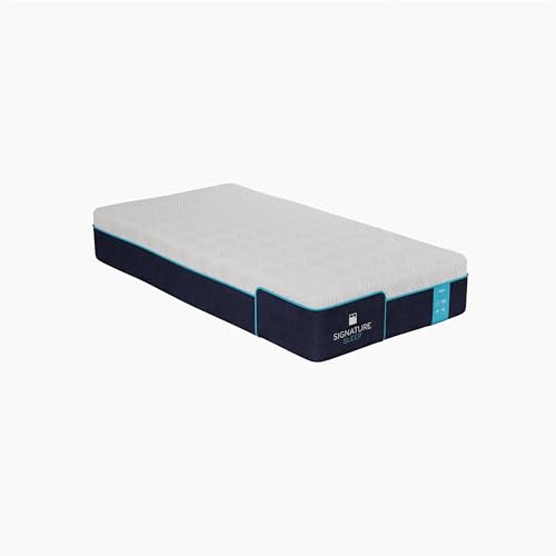 Signature Sleep Bliss 10 Inch Charcoal Cool Gel Memory Foam Mattress-in-a-Box, Medium, Certipur-US and Oeko-TEX, Twin