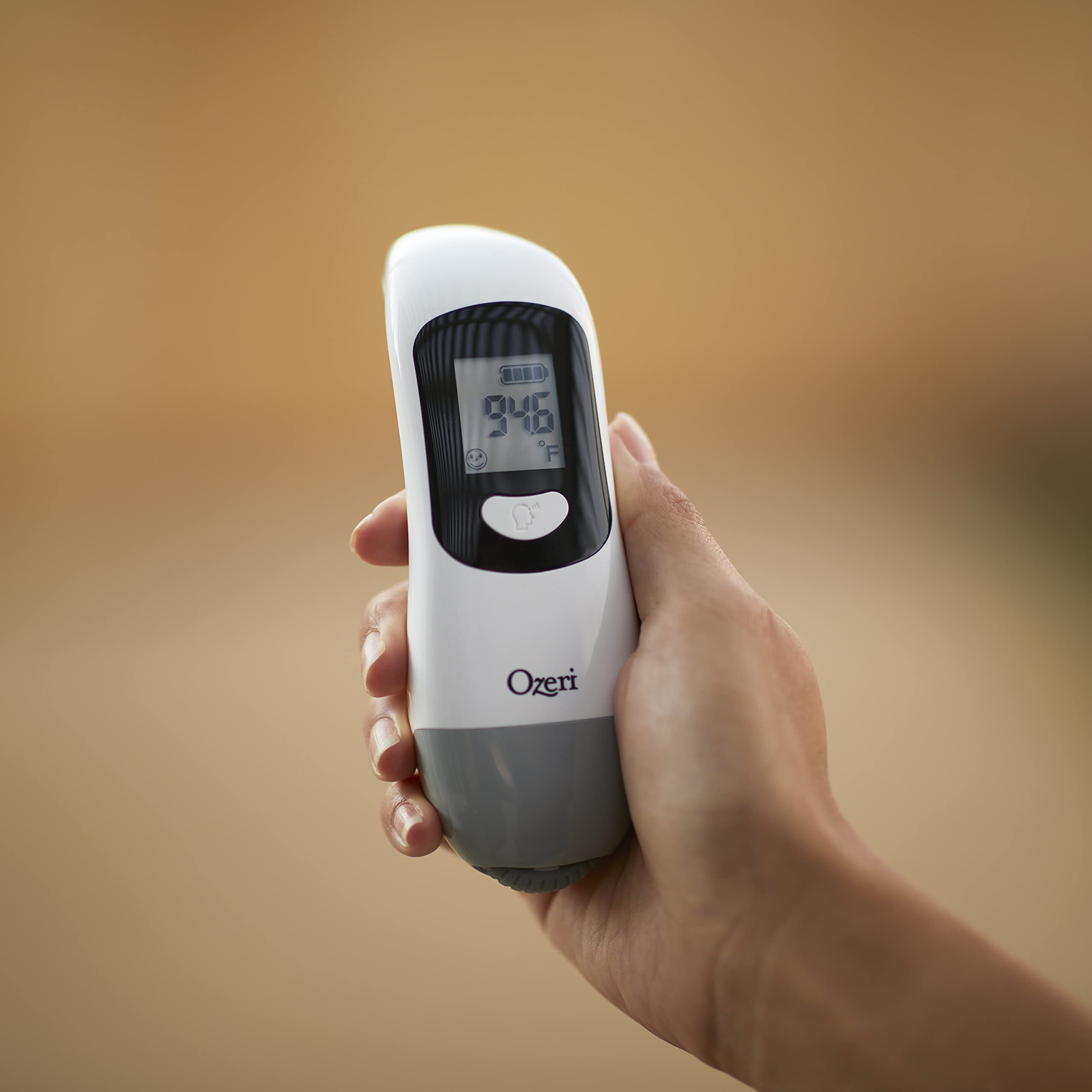 Ozeri Kinetic Non-Contact Forehead Thermometer with Battery-Free Infrared Technology (Pack of 2)