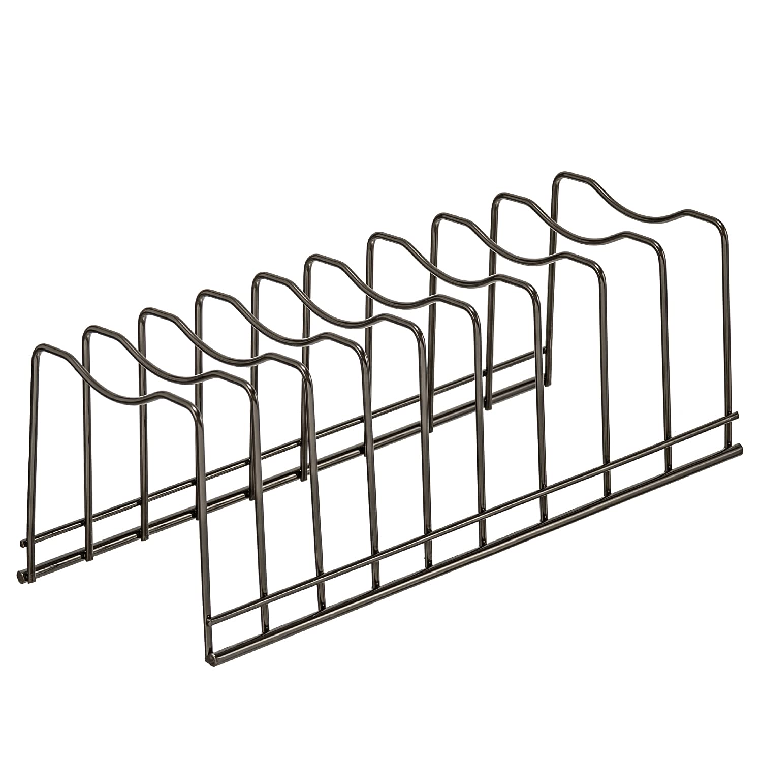 lonpute Pot Lid Organizer, Pot Lid Rack Holder, Rest Cutting Board, Bakeware, Pots & Pans, Serving Trays, Reusable Containers in Cabinet Pantry, Stainless Steel