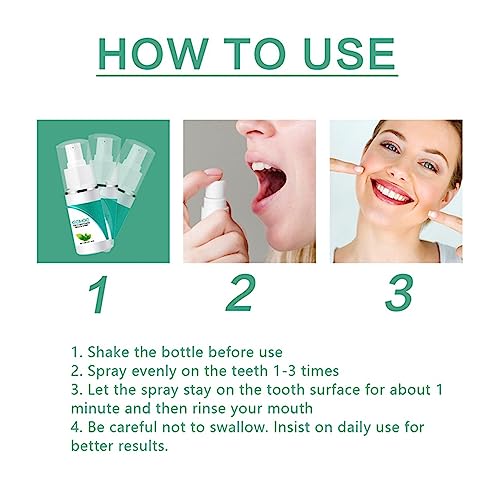 Partial & Denture Cleaner, Teeth Whitening Spray, Fast-Acting Alternative to Denture Cleaner Tablets, Teeth Cleaning & Teeth Whitening Spray, Denture Spray Freshens Breath (2PC)