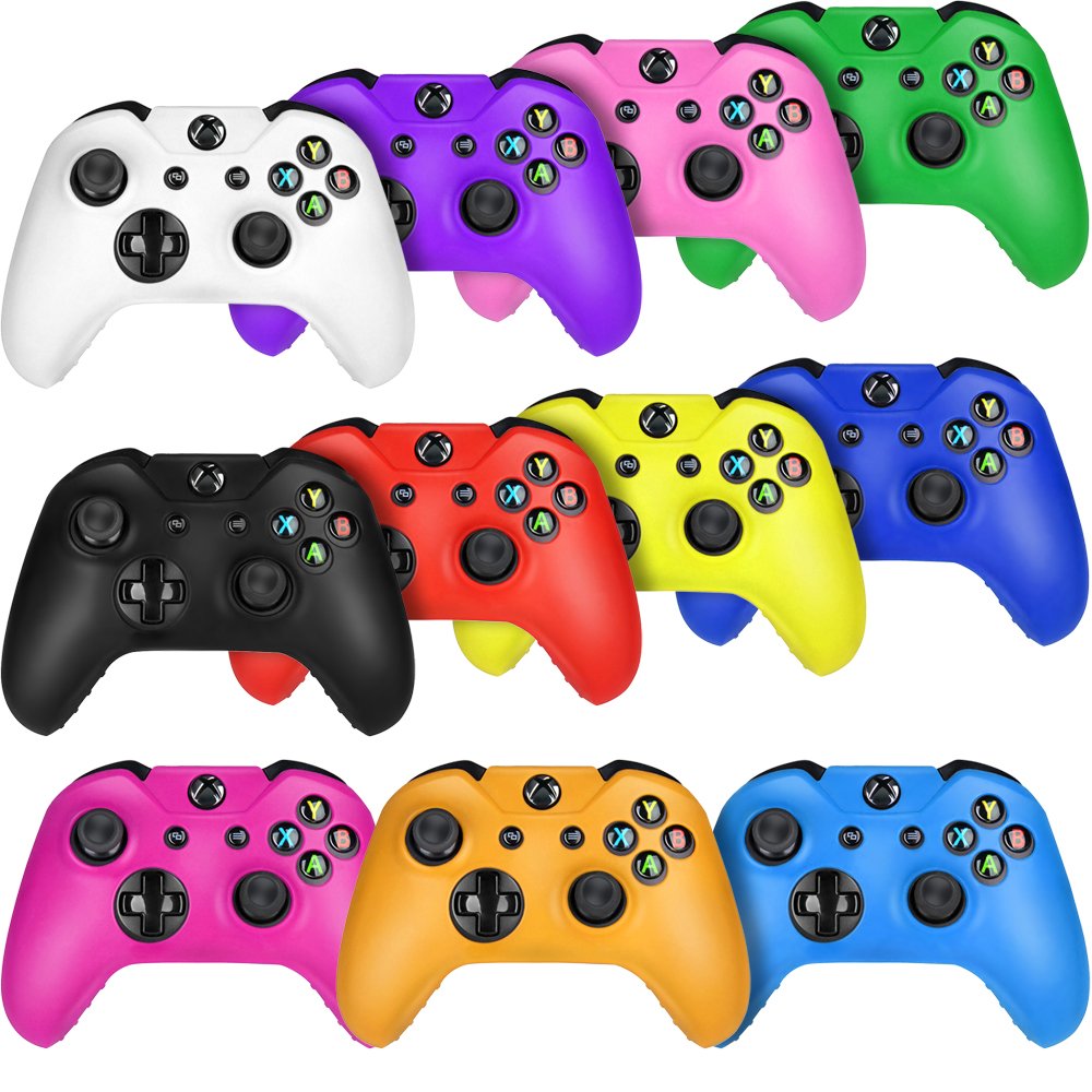 Flexible Silicone Protective Case Skin for Xbox One Game Controller Console(Pink)