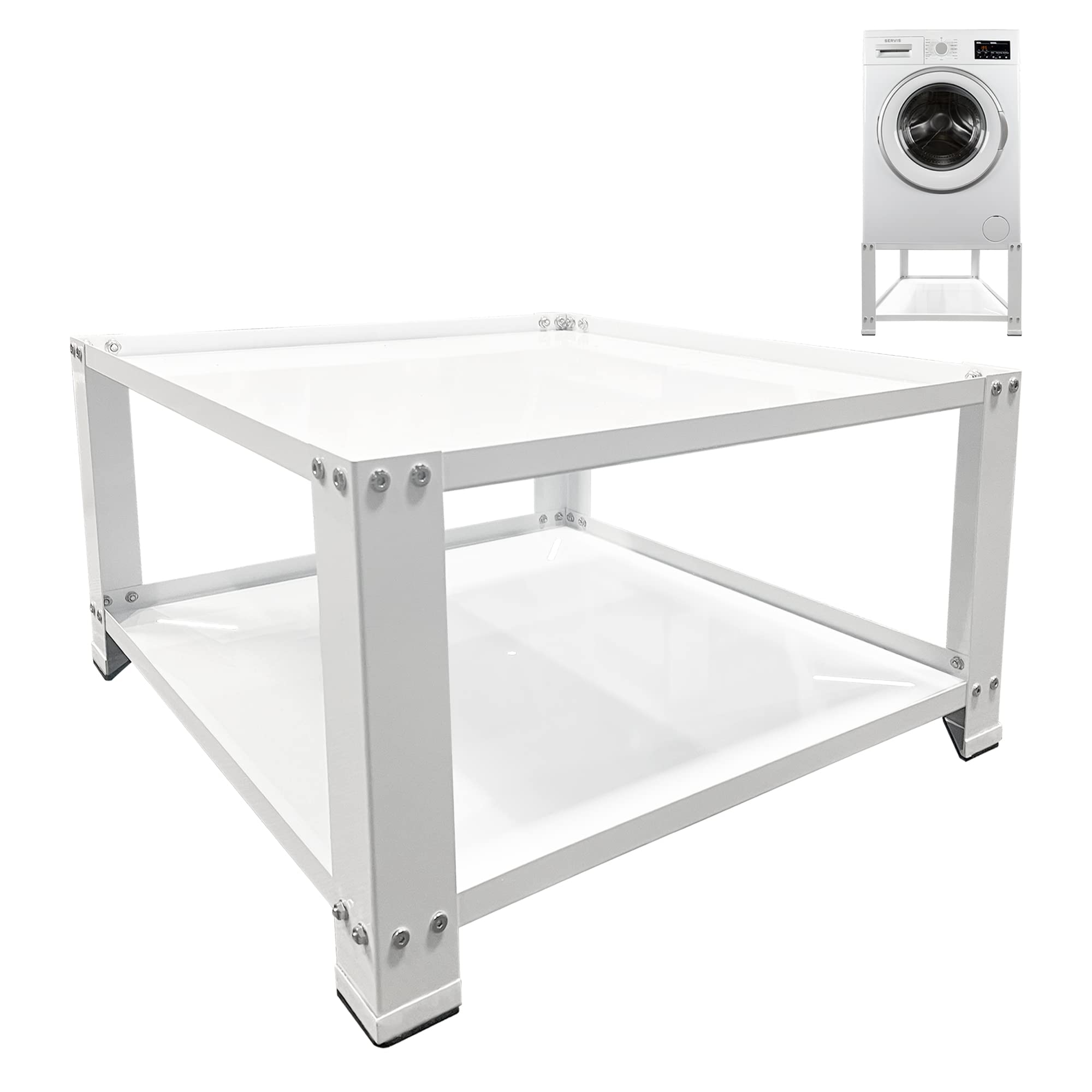 Royxen Laundry Pedestal 28" Wide 20 Inch Tall Universal Fit 700lbs Capacity, Washing Machine Base Stand Dryer Base Platform Heavy Duty, 20“ Height