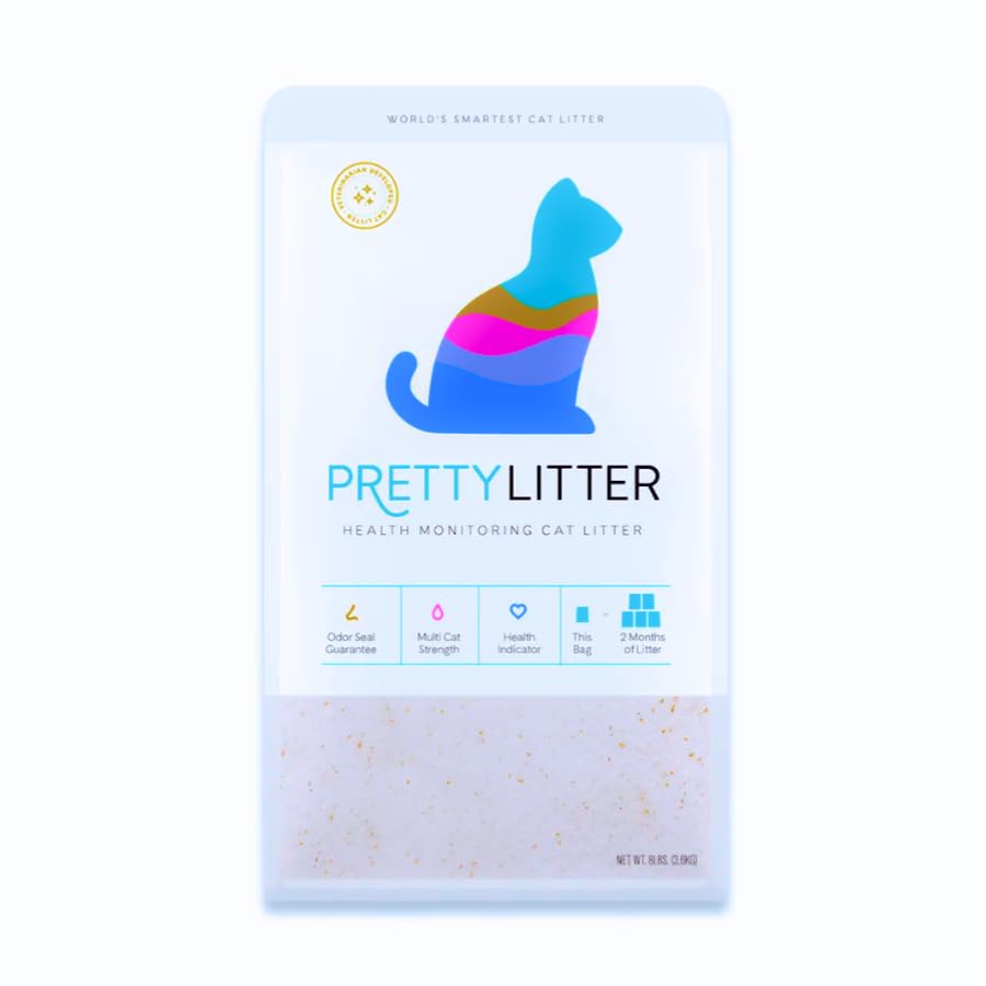 Pretty-Litter Health Monitoring Cat Litter - 8lb Unscented - (Pack of 1)