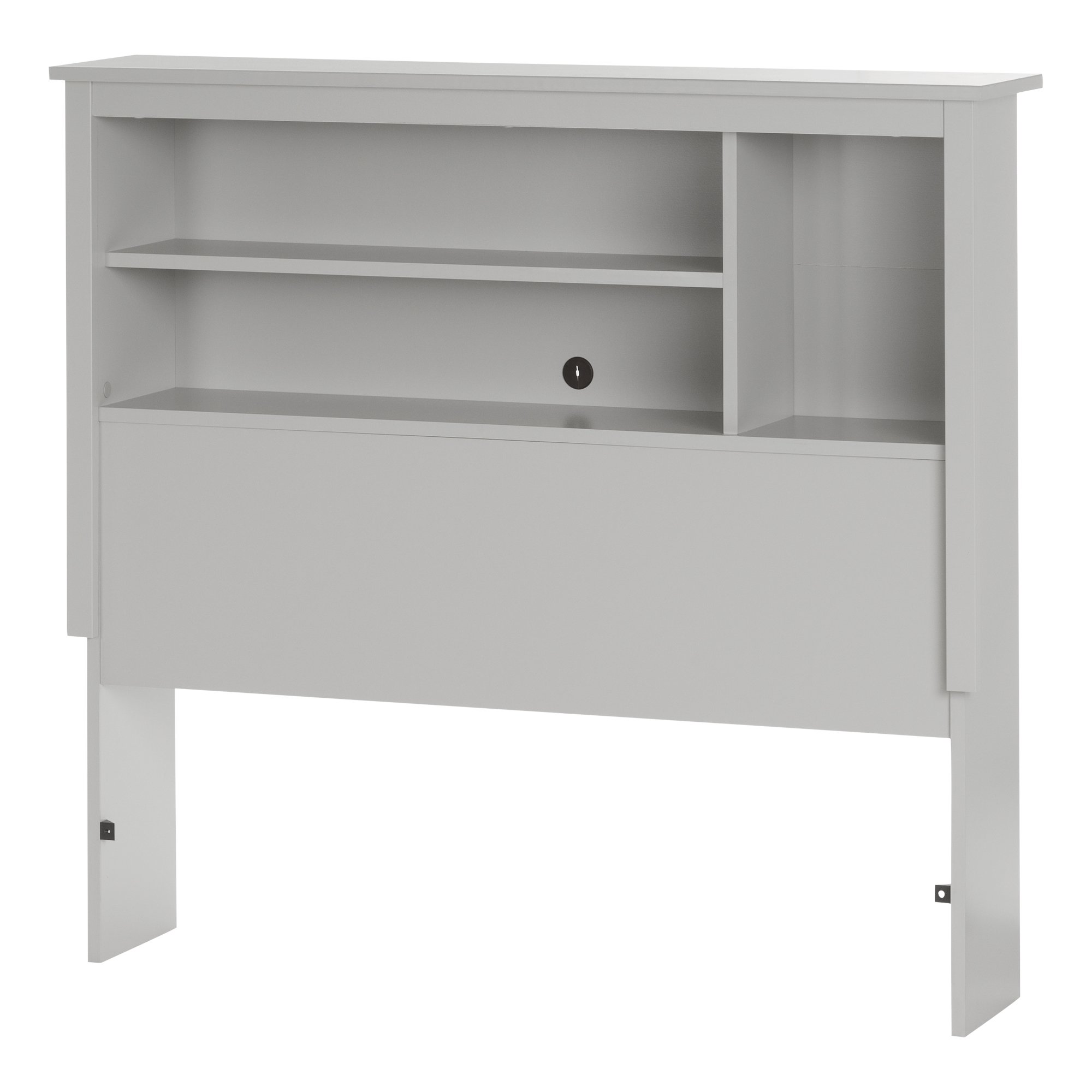 South Shore 39" Reevo Bookcase Headboard, Twin, Soft Gray