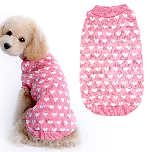 Sweaters for Dogs Medium Boys Cat Pet Sweater Cute Heart Pattern Clothes Pet Supplies Dog Sweater I Love My Daddy