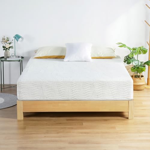 PrimaSleep Queen Mattress, 10 Inch Support Cloud Hybrid Mattress, Gel Infused Memory Foam, Pocket Spring for Support and Pressure Relief, CertiPUR-US Certified, Bed-in-a-Box, Soft, Queen Size
