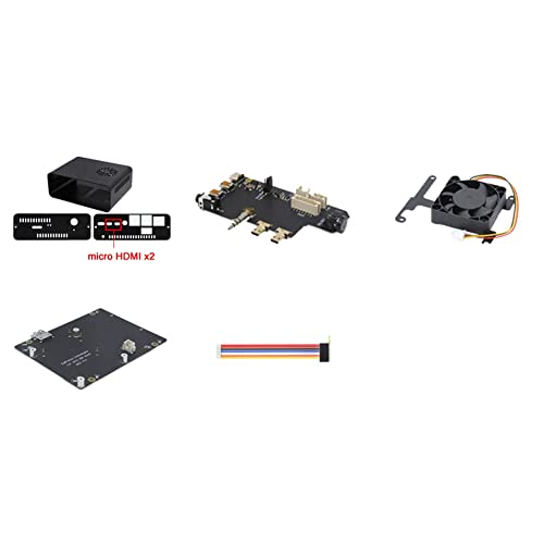 MACIMO NASPi Kit+Metal Case+X823 Expansion Board+X-C1 Board Replacement PWM Fan for Raspberry Pie SATA HDD/SSD NAS Storage Server