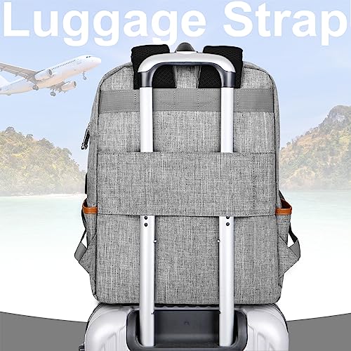 Nicole Miller Travel Laptop Backpack-Business Anti Theft Vintage Backpack with USB Charging Port-Water Resistant Computer Bag