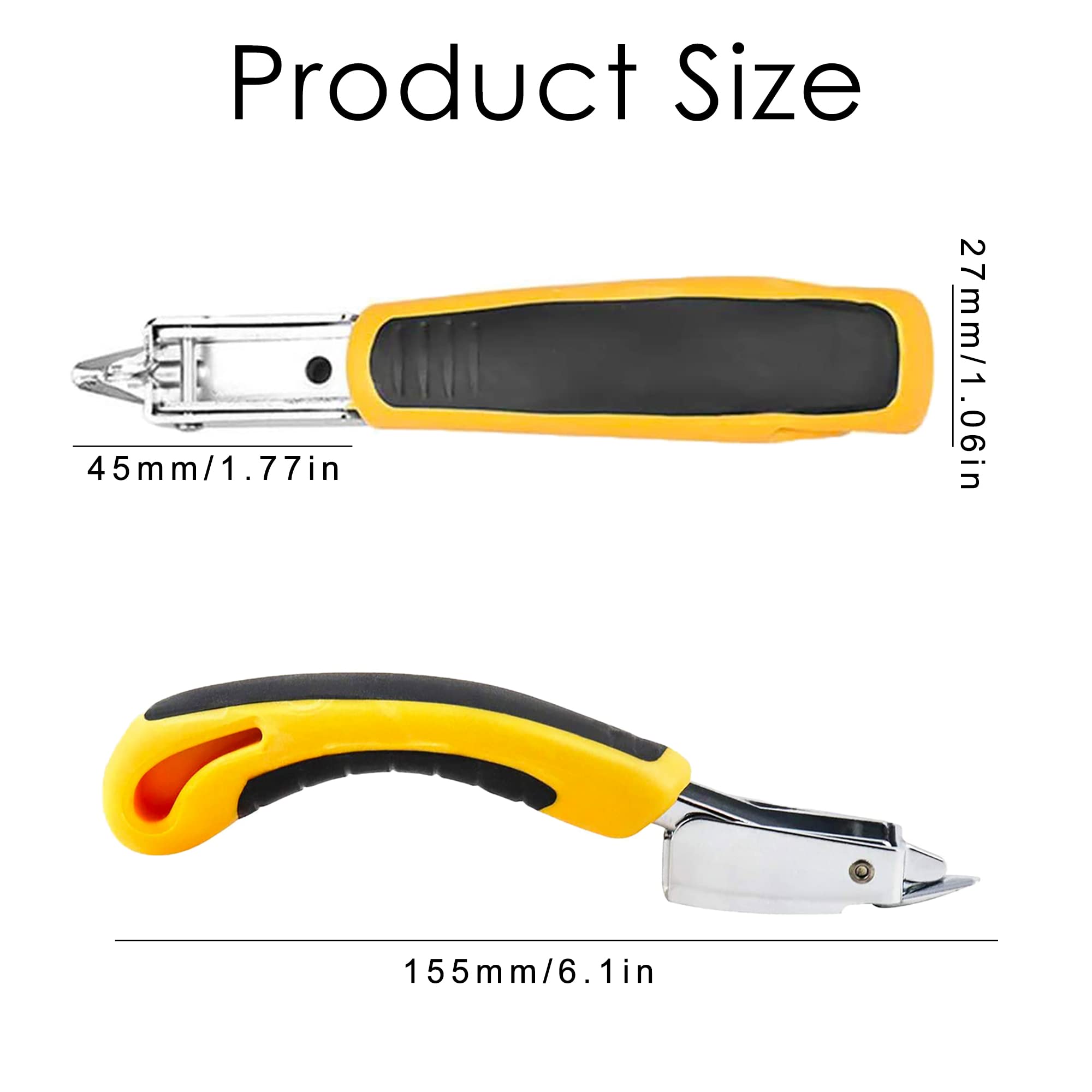 GEARLINTON Staple Remover Heavy Duty Upholstery with Ergonomic Handle for Office Staple Puller for Furniture Carpet Carton Floor (2 Pack, Blue)
