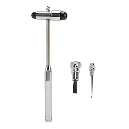 Neurological Massage Hammer, Silicone Zinc Alloy Neurological Diagnostic Hammer T Shaped Moderate Strength for Health Examination