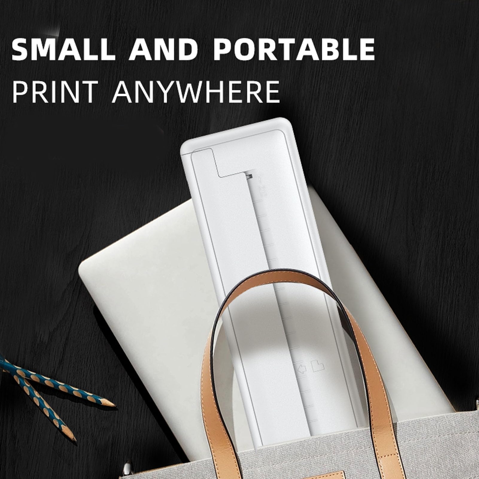 Portable Inkless Printer, A4 Thermal Printer with, Rechargeable Battery, Wide Compatibility for School Office, Easy to Use
