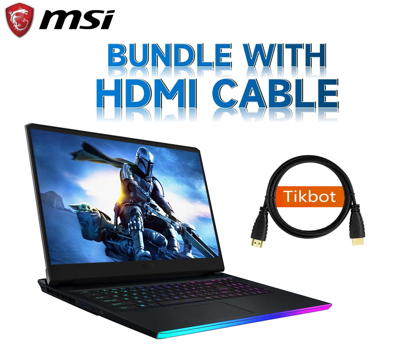 MSI GE76 Raider 17.3" 144Hz Gaming Laptop 8-core 11th Core i7-11800H GeForce RTX 3060 TGP 140W RGB Backlit KB Thunberbolt 4 Windows 11 Home w/HDMI