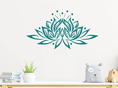 Lotus Flowers Wall Decal. Namaste Vinyl Sticker. Boho Decals. Mehndi Decal. Yoga Studio Wall Decor. Bohemian Bedroom Decor. Living Room Wall Art N22
