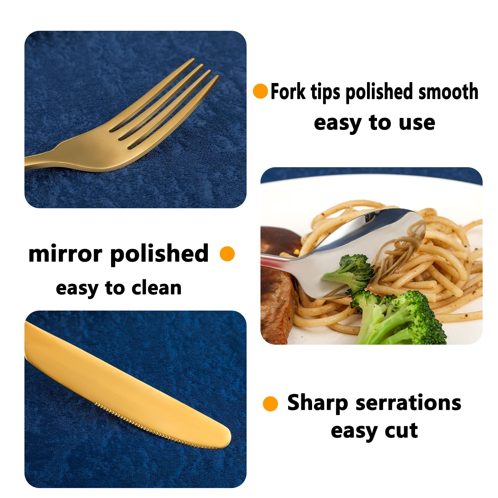 Mgiahekc Hanging Silverware Set, 24 Pieces Stainless Steel Cutlery Set With Stand, Household Flatware Set, Painted Handles Comfortable And Durable, Mirror Polished Easy To Clean,Pink