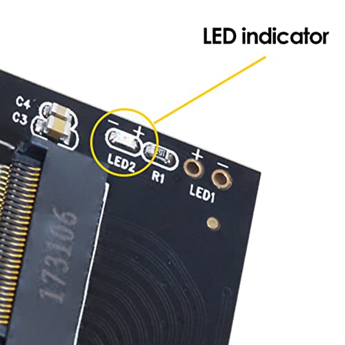 PCI-E 3.0 X4 to NVMe M.2 NGFF M Key SSD Riser Expansion Card for 2230/2242/2260/2280 M.2 SSD EM2-5003