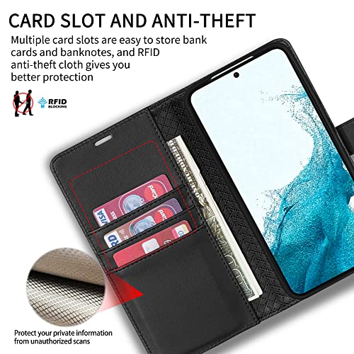 Neiye Compatible with Samsung Galaxy S23+Plus Wallet Case with RFID Blocking Card Slots Stand Magnetic Closure Flip PU Leather Phone Cover for Samsung Galaxy S23 Plus Case Wallet(6.6 inch-Black)