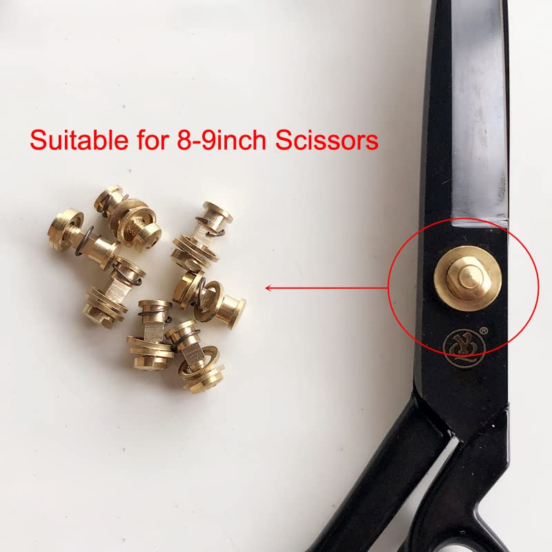 TorSor 3 Pack Tailor Scissors Pivot Bolt and Nut Replacement Central Axis Shaft Assembly Screws for 8/9 inch Sewing Scissors Fabric Scissor Sewing Shears Repair Parts