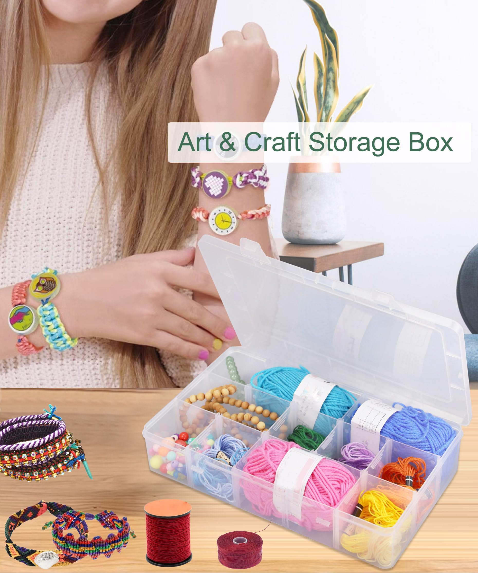 Uxwuy Tackle Box Organizer Washi Tape Storage Container Snackle Box Charcuterie Container Bead Organizer Plastic Storage Box with Dividers 2PCS 15 Grid Tackle Box Snack Containers Sticker Organizer