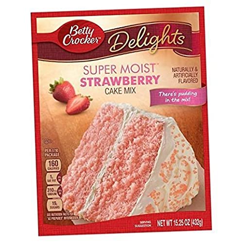 THREE (3) Cake Bundle Super Moist French Vanilla Cake, Super Moist Red Velvet Cake, Super Moist Strawberry Cake, Lot Set of 3 Items "There's Pudding in the mix!" Cake Mix 1