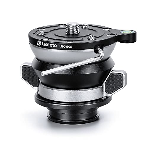Leofoto LBQ-50S 50mm Leveling Base Half Ball Quick Adjust Leveler Head for Mr Q Ideal for LQ-284C