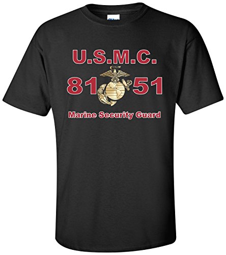 United States Marine Corps MOS 8151 Marine Security Guard T-Shirt Black