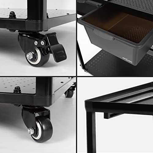 REPTIZOO Reptile Tank Stand Terrarium Cabinet with Breeding Boxs for 36”Wx18”D Reptile Aquarium Terrarium, Stackable Breeding Rack with Rolling Wheels