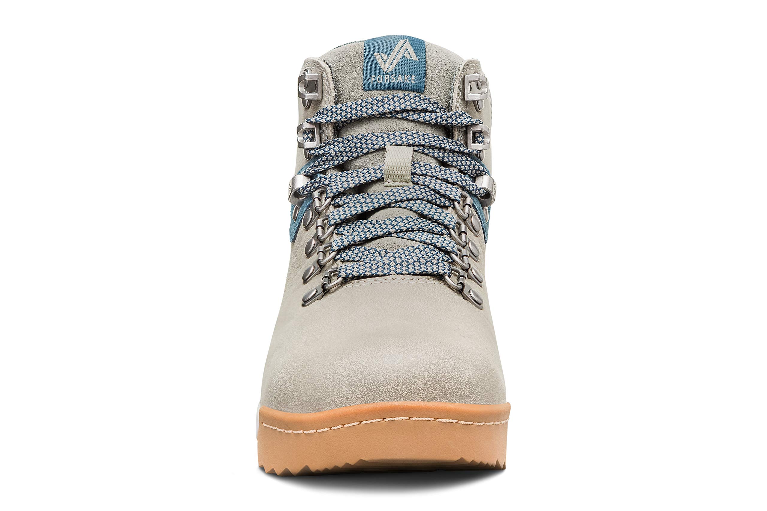 Forsake™ Patch Waterproof Walking Boots for Women – Leather Construction – HydroGuard™ Internal Membrane Fog/Azure 7.5 B - Medium