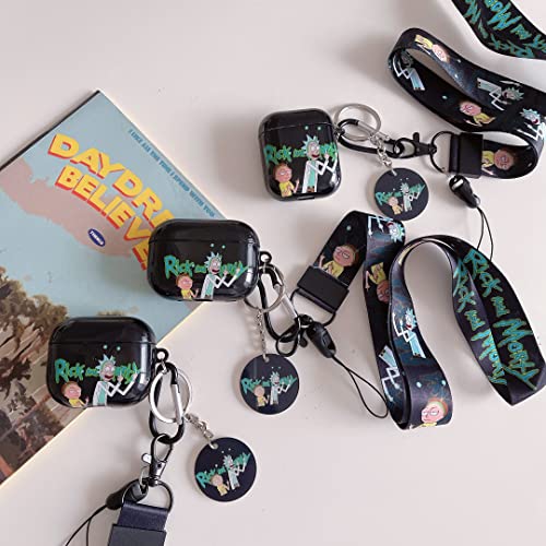 NOLEGA Fancy Funny Friendly Gestures and Unique IMD Process TPU Soft AirPods Case, Personalised with Cartoon Lanyard Keychain AirPods 1/2 Case Cover