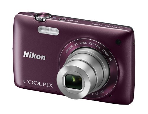 Nikon COOLPIX S4300 16 MP Digital Camera with 6x Zoom NIKKOR Glass Lens and 3-inch Touchscreen LCD (Plum)