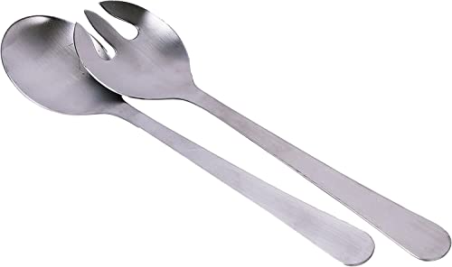 Kitchen Kemistry Premium Stainless Steel Salad Server Fork & Spoon Set (Length 11 1/4 inches; Cup width 2 1/2 inches) - Set of 2
