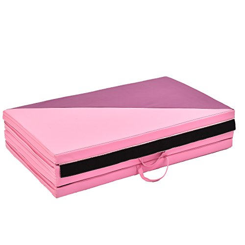 Folding Panel Gymnastics Gym Fitness Exercise Multi-Color Mats/Yoga Mats Pink/Purple