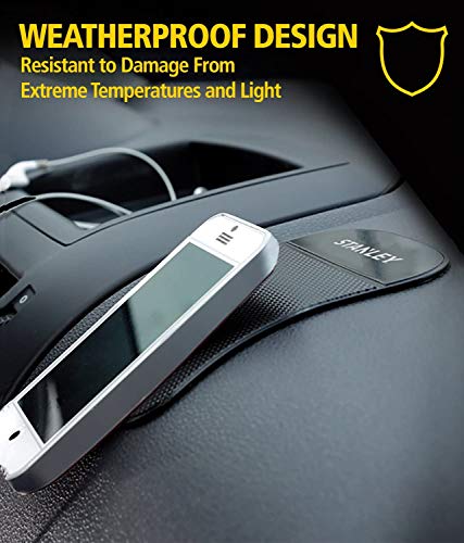 STANLEY S4005 3.5" x 5.75" Extra-Strong Anti-Slip Grip Dashboard Gel Pad for Cell Phone, Tablet, GPS, Keys or Sunglasses, Pack of 4