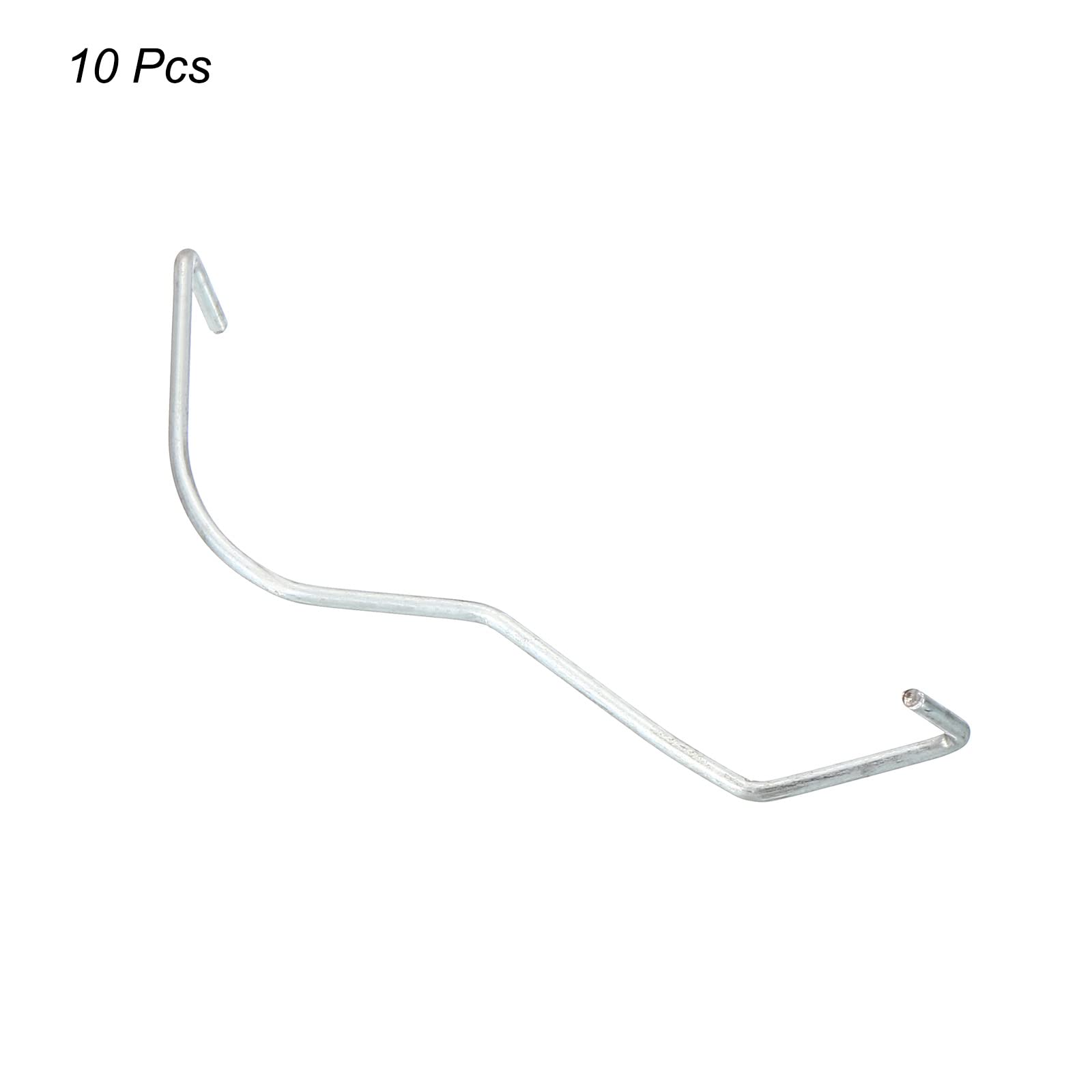 PATIKIL 3.3x0.9 Cage Door Hook, 10Pcs Stainless Steel Durable Singe Wire Water Pipe Latch Hook for Locking and Fixing Rabbit Pig Poultry Cage, Silver