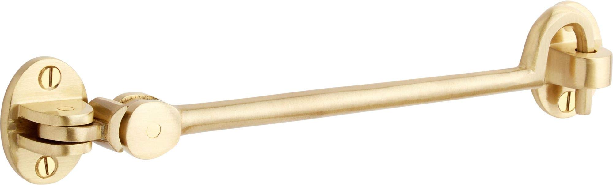 Signature Hardware 461713 8-1/2 - Solid Brass Cabin Door Hook - Brushed Nickel
